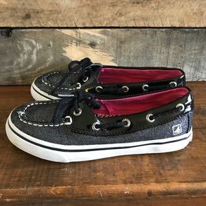 Sperry | Shoes | Sperry Girls Black Sparkly Topsider Boat Shoes | Poshmark